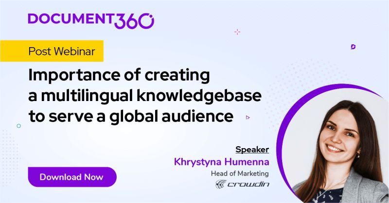 Document360 on LinkedIn: #webinar #translation #help #webinar Document360 on LinkedIn: #webinar #translation #help #webinar