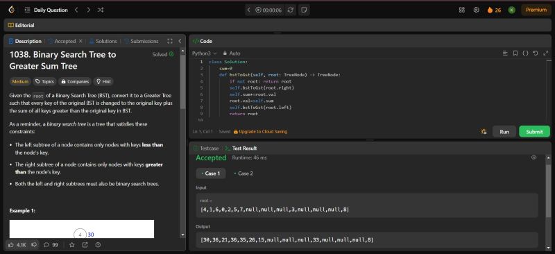 Day 26 of #100DaysLeetCodeChallenge: solved binary search tree | Kasak ... Day 26 of #100DaysLeetCodeChallenge: solved binary search tree | Kasak ...