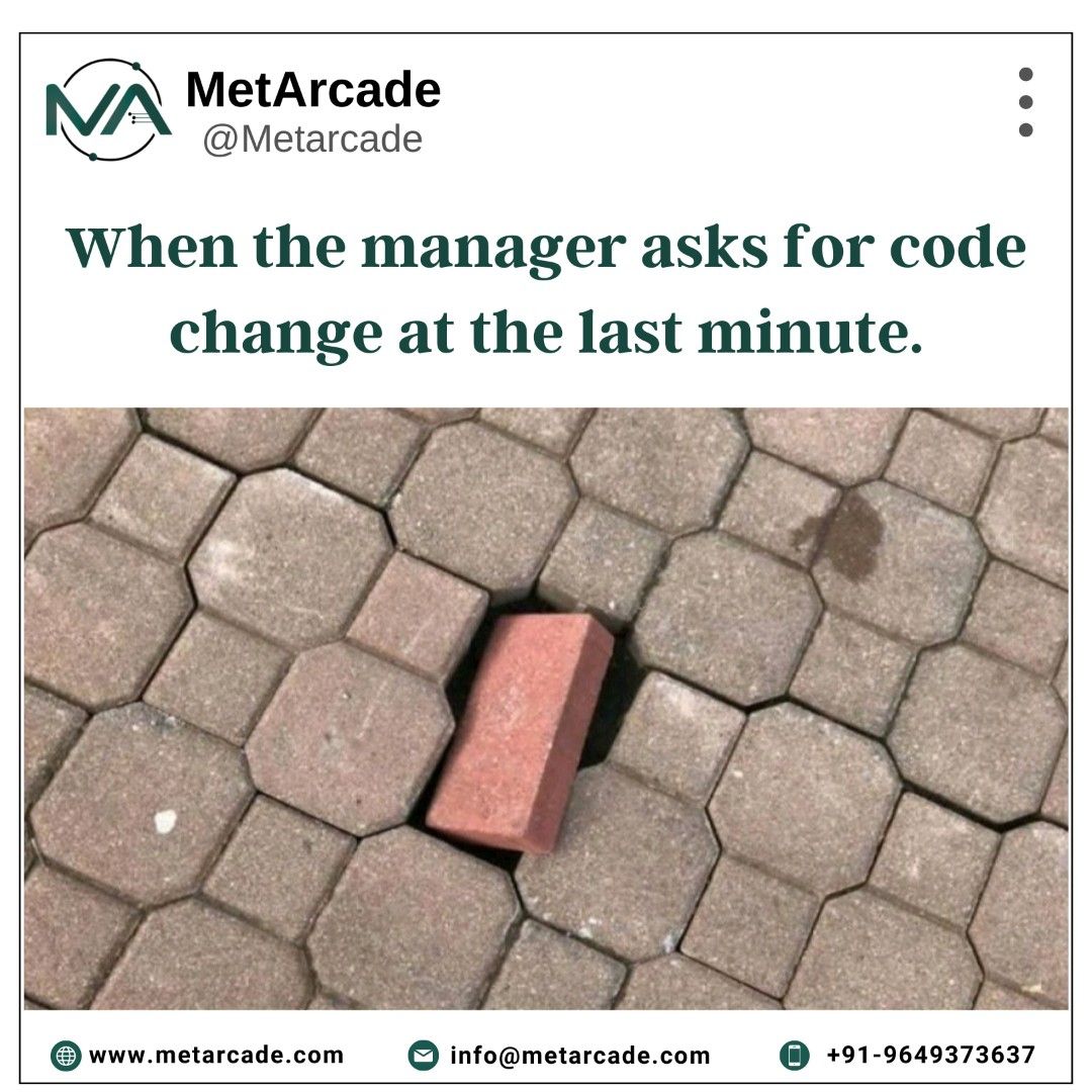 Metarcade Technologies Pvt. Ltd. on LinkedIn: #programmingmeme # ... Metarcade Technologies Pvt. Ltd. on LinkedIn: #programmingmeme # ...