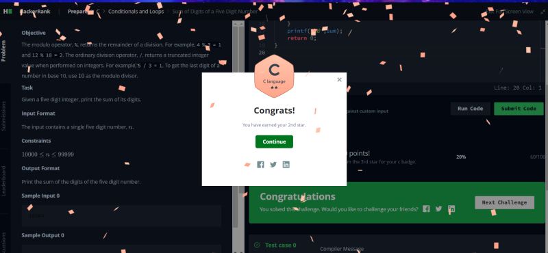 Uditya Narayan Tiwari on LinkedIn: #c #hackerrank #jointhis #c # ... Uditya Narayan Tiwari on LinkedIn: #c #hackerrank #jointhis #c # ...