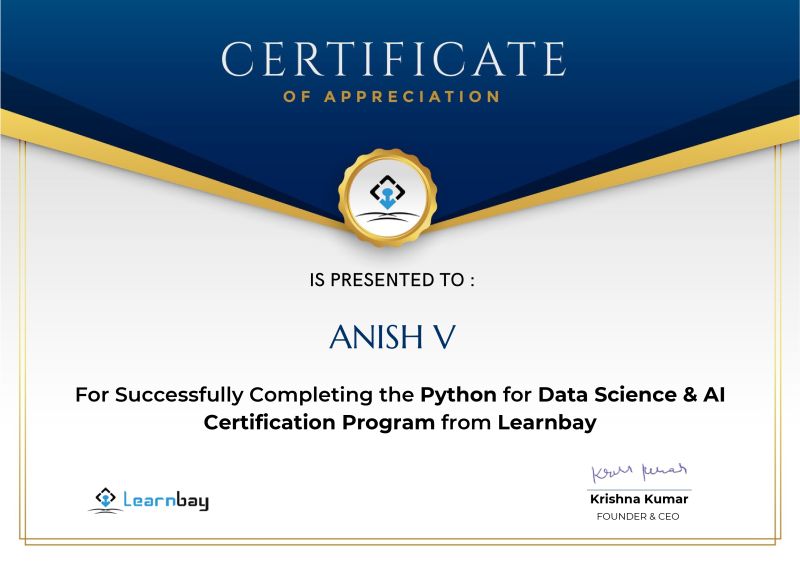 ANISH VELAYUTHAN on LinkedIn: #learnbay #python #pythonprogramming # ... ANISH VELAYUTHAN on LinkedIn: #learnbay #python #pythonprogramming # ...
