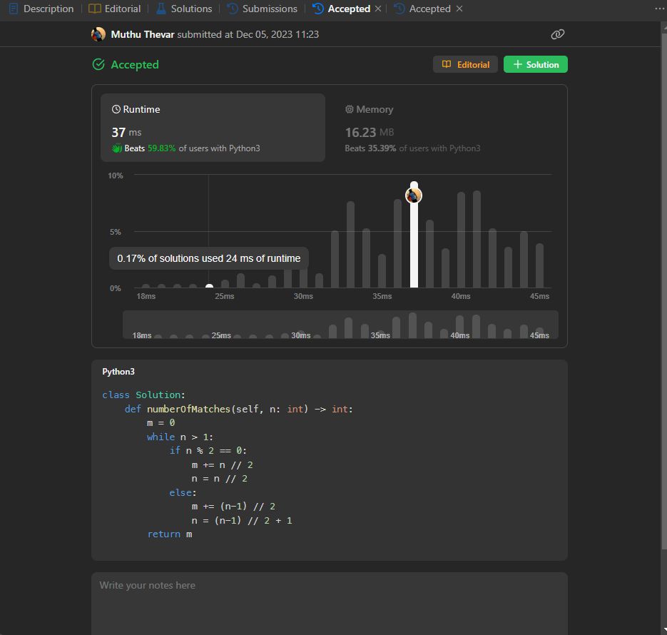 Muthu Thevar on LinkedIn: #leetcode #codingchallenge #day2 # ... Muthu Thevar on LinkedIn: #leetcode #codingchallenge #day2 # ...