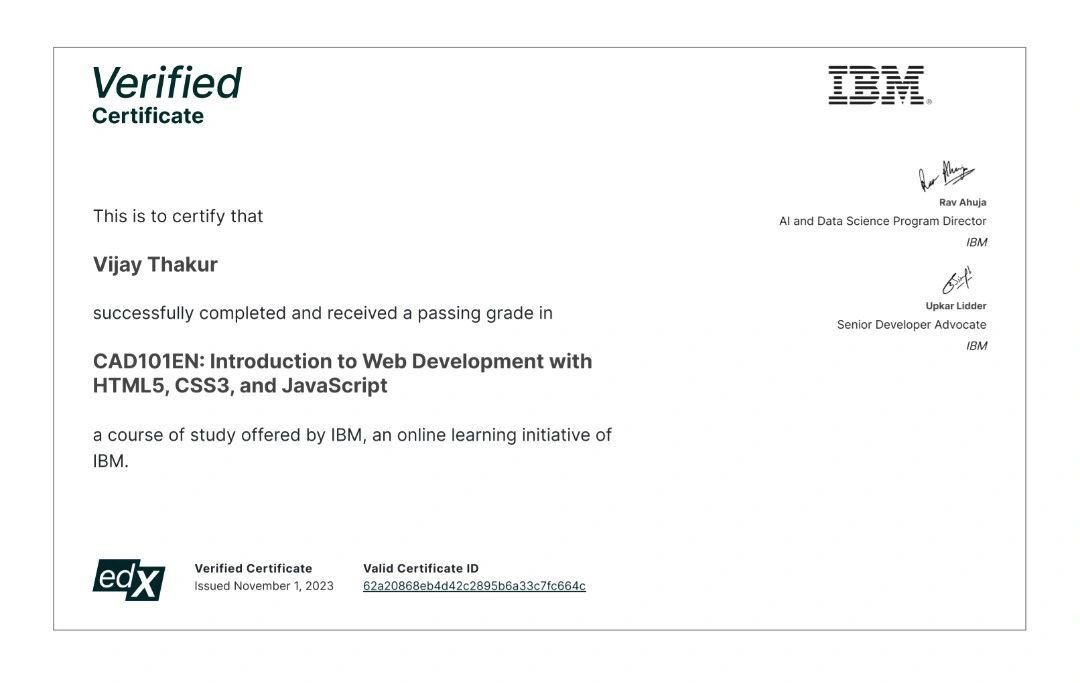 Vijay Thakur on LinkedIn: #webdevelopment #ibm Vijay Thakur on LinkedIn: #webdevelopment #ibm
