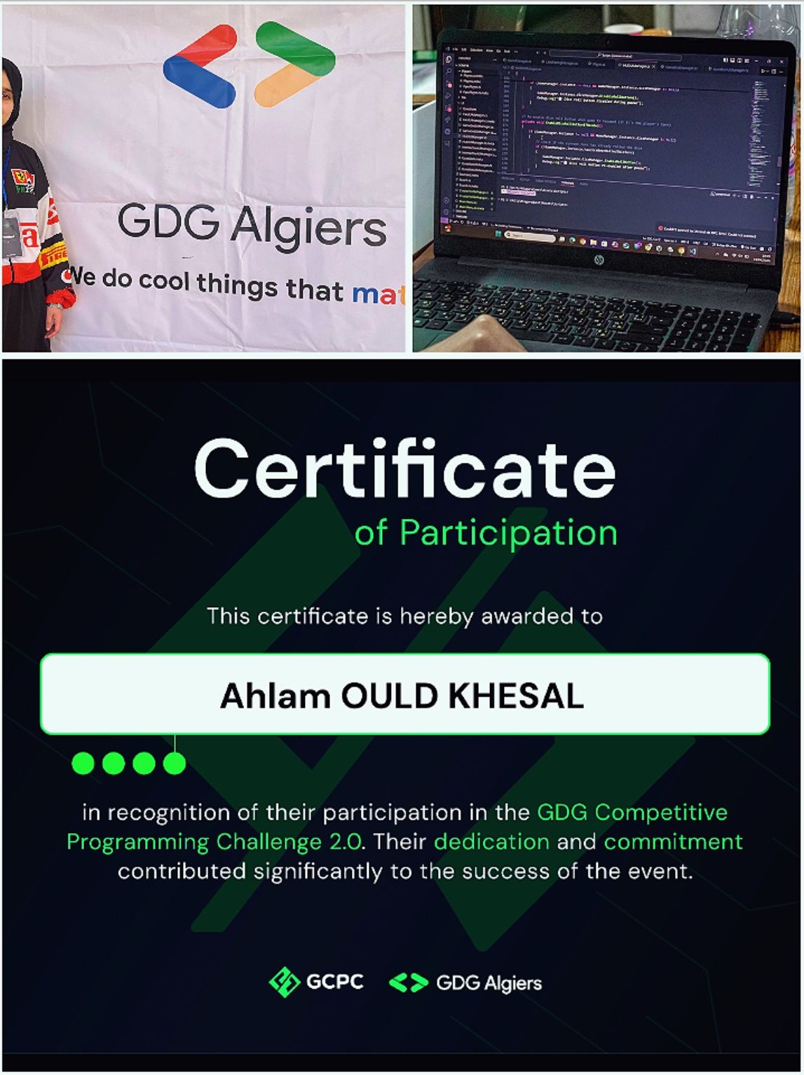 Joined GCPC 2.0 , a programming and problem-solving competition ... Joined GCPC 2.0 , a programming and problem-solving competition ...