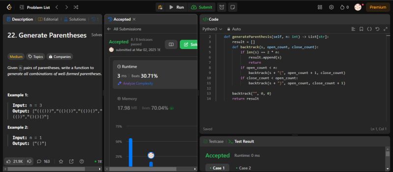 #100daysofcode #leetcode #backtracking #parentheses #recursion… | Zeel Shah #100daysofcode #leetcode #backtracking #parentheses #recursion… | Zeel Shah
