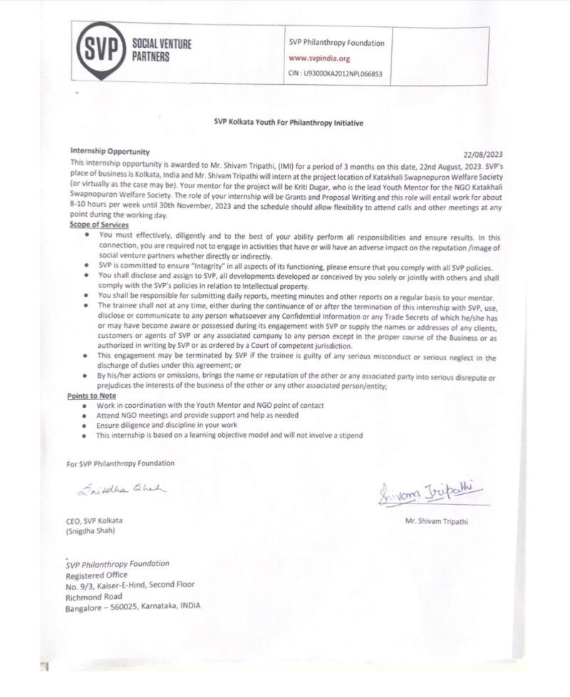 Shivam Tripathi on LinkedIn: #internship #imi Shivam Tripathi on LinkedIn: #internship #imi