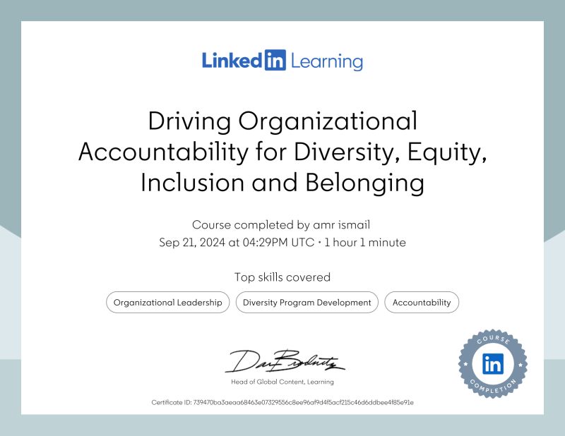 amr ismail on LinkedIn: Certificate of Completion amr ismail on LinkedIn: Certificate of Completion