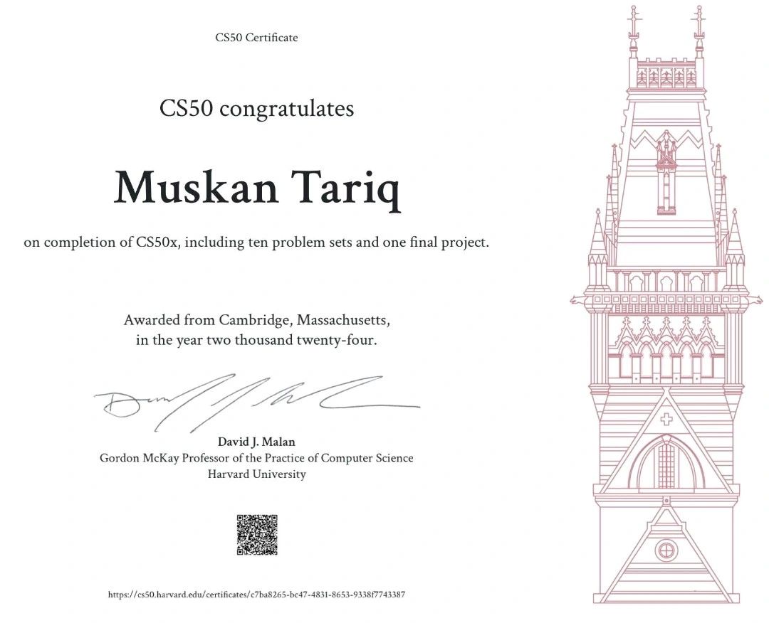 Muskan Tariq on LinkedIn: #cs50 #computerscience #ai #programming # ... Muskan Tariq on LinkedIn: #cs50 #computerscience #ai #programming # ...