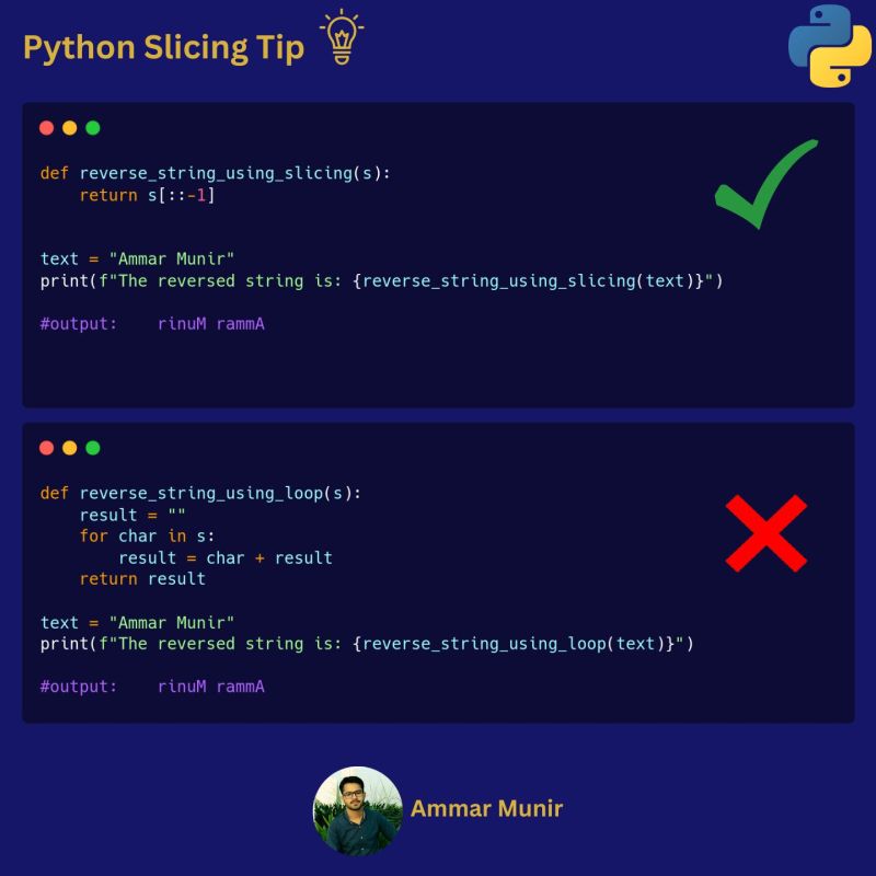 Ammar Munir on LinkedIn: #pythonprogramming #tip #techcontent Ammar Munir on LinkedIn: #pythonprogramming #tip #techcontent
