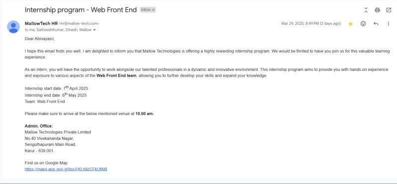 #frontenddevelopment #webdeveloper #internship #mallowtechnologies ... #frontenddevelopment #webdeveloper #internship #mallowtechnologies ...