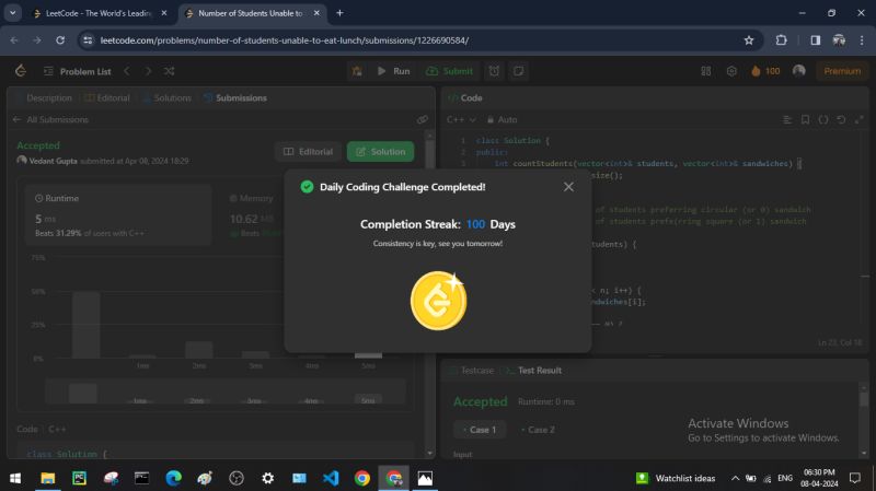 #leetcode #100daysofcode #learningandgrowing | Vedant Gupta #leetcode #100daysofcode #learningandgrowing | Vedant Gupta