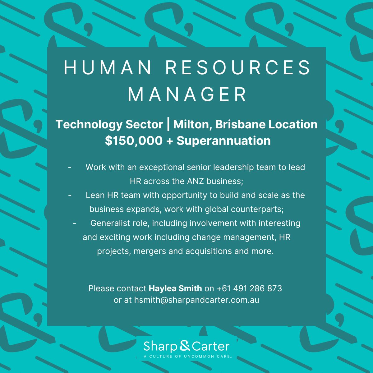 Haylea Smith on LinkedIn: ⭐ HR Manager - tech sector ⭐ Permanent, full ... Haylea Smith on LinkedIn: ⭐ HR Manager - tech sector ⭐ Permanent, full ...
