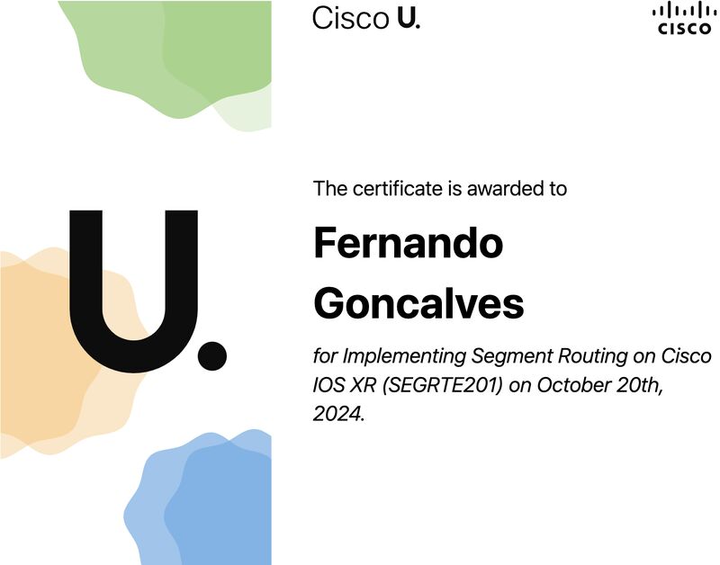 Fernando Goncalves on LinkedIn: Implementing Segment Routing on Cisco ... Fernando Goncalves on LinkedIn: Implementing Segment Routing on Cisco ...