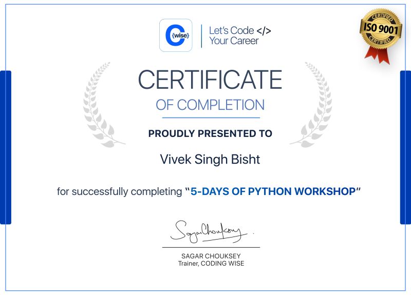 Vivek Singh bisht on LinkedIn: #python #programming #workshopcompleted ... Vivek Singh bisht on LinkedIn: #python #programming #workshopcompleted ...