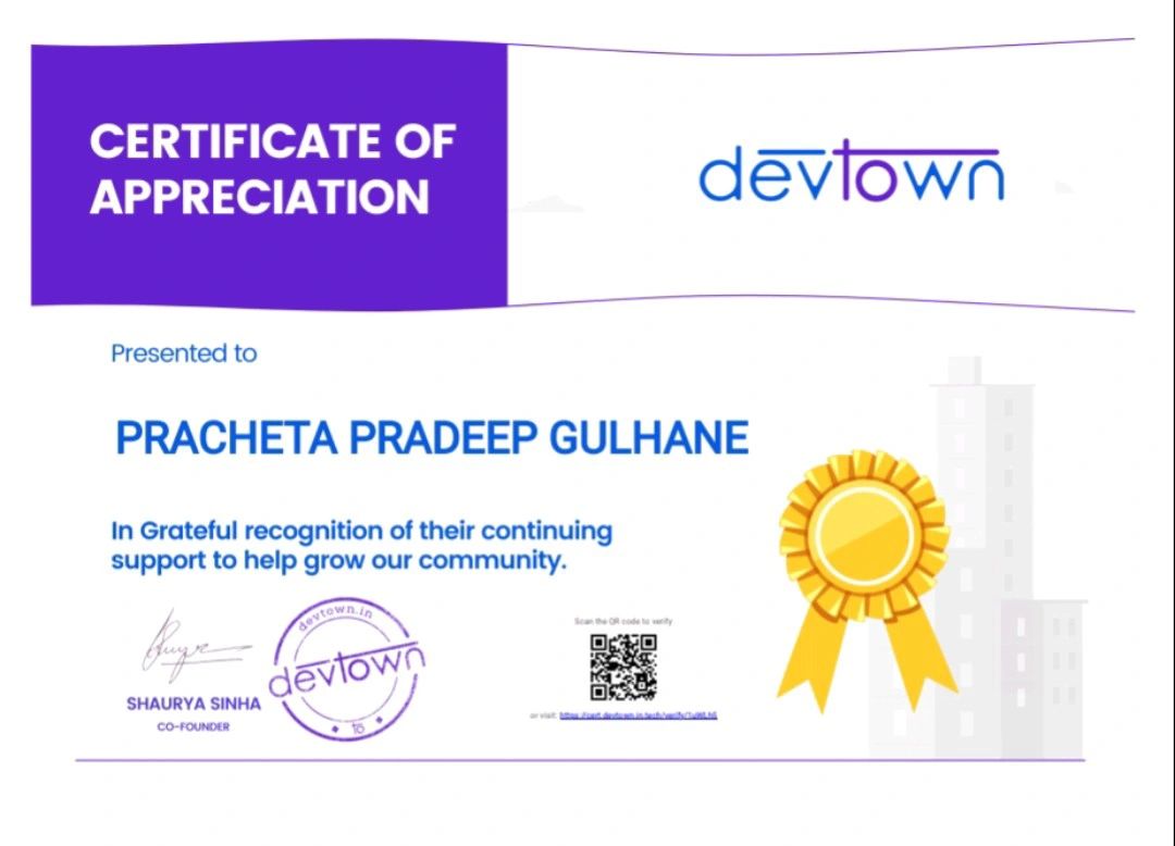 Pracheta Gulhane posted on LinkedIn Pracheta Gulhane posted on LinkedIn