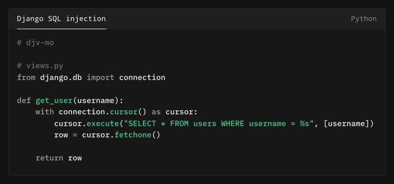 Melany Monroy on LinkedIn: Using raw queries instead or ORM built-in ... Melany Monroy on LinkedIn: Using raw queries instead or ORM built-in ...
