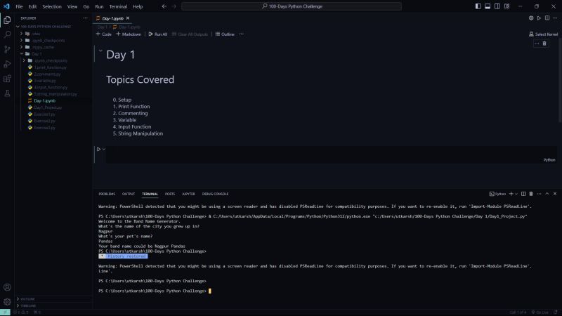 Starting my 100-day Python Challenge today! | Utkarsh Gayguwal posted ... Starting my 100-day Python Challenge today! | Utkarsh Gayguwal posted ...