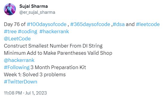 Sujal Sharma on LinkedIn: #100daysofcode #365daysofcode #dsa #leetcode ... Sujal Sharma on LinkedIn: #100daysofcode #365daysofcode #dsa #leetcode ...