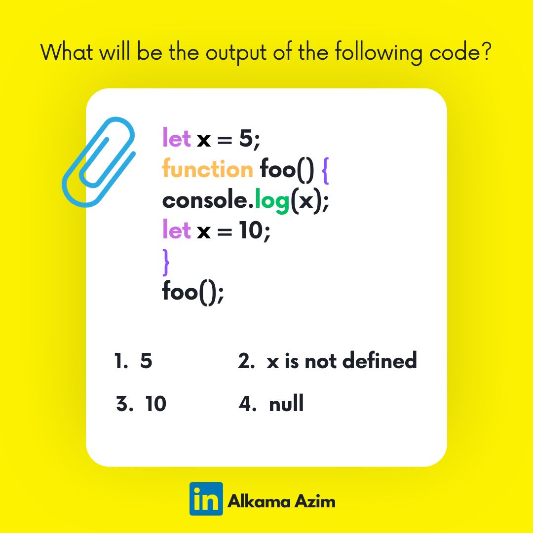 ALKAMA AZIM on LinkedIn: #codingchallenge #programmingpuzzle #codequiz ... ALKAMA AZIM on LinkedIn: #codingchallenge #programmingpuzzle #codequiz ...