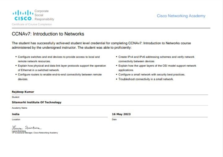 Rajdeep Kumar gupta on LinkedIn: #cisco #sit Rajdeep Kumar gupta on LinkedIn: #cisco #sit