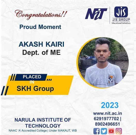 Narula Institute of Technology on LinkedIn: #placement2023 #placement # ... Narula Institute of Technology on LinkedIn: #placement2023 #placement # ...
