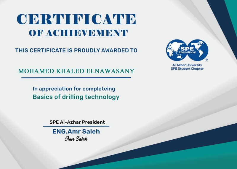 Learned about drilling technology from SPE Al-Azhar | Mohamed Khaled ... Learned about drilling technology from SPE Al-Azhar | Mohamed Khaled ...