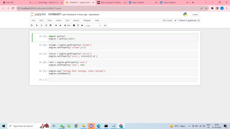 Avnish Kumar Thakur on LinkedIn: #python #texttospeech #programming # ... Avnish Kumar Thakur on LinkedIn: #python #texttospeech #programming # ...
