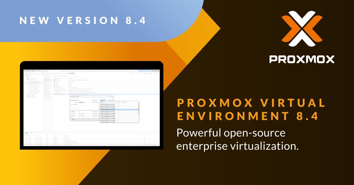 Proxmox VE 8.4 released! | Proxmox Server Solutions | 42 comments Proxmox VE 8.4 released! | Proxmox Server Solutions | 42 comments