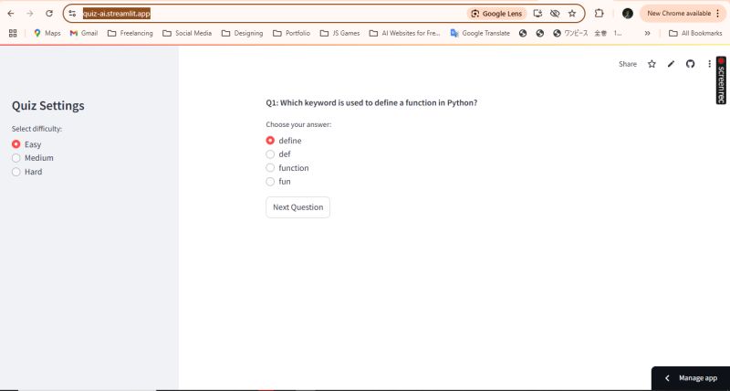 #python #ai #machinelearning #generativeai #quizapp #coding | Zuhaib Ahmed #python #ai #machinelearning #generativeai #quizapp #coding | Zuhaib Ahmed