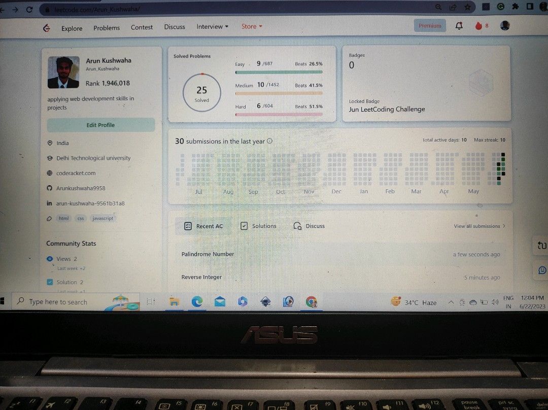 Arun Kushwaha on LinkedIn: #coding #projects #leetcode Arun Kushwaha on LinkedIn: #coding #projects #leetcode