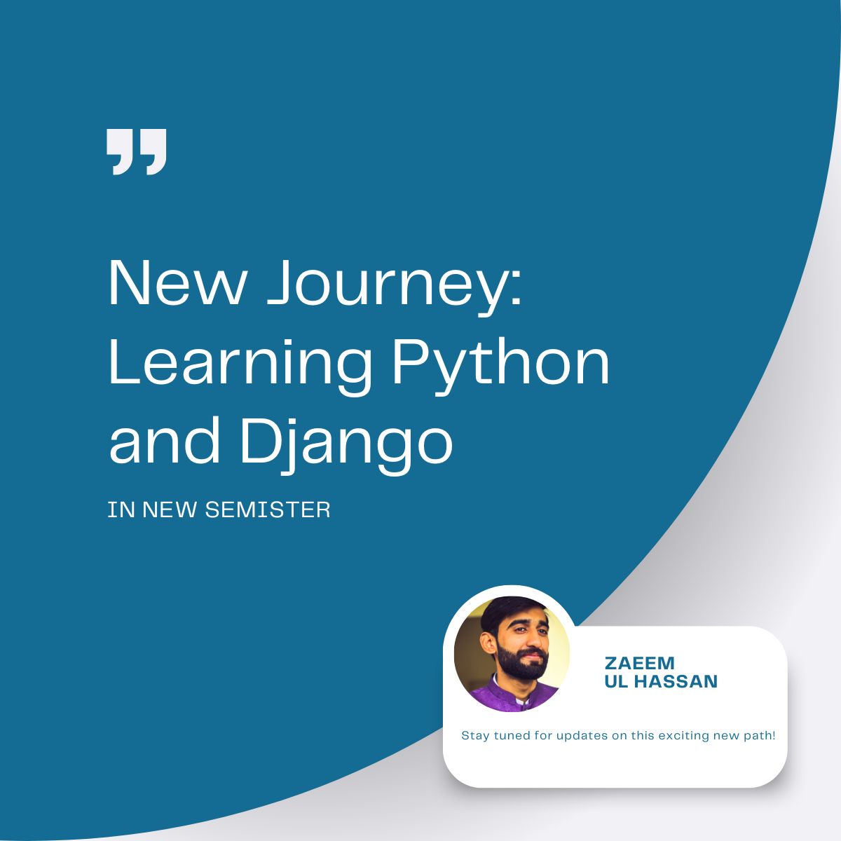 Starting a new journey into Python and Django | ZAEEM UL HASSAN posted ... Starting a new journey into Python and Django | ZAEEM UL HASSAN posted ...