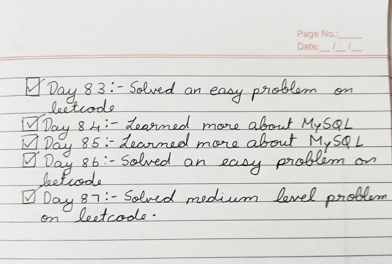 Sreenalini Nambiar on LinkedIn: #100daysofcodechallenge #dsa #mysql # ... Sreenalini Nambiar on LinkedIn: #100daysofcodechallenge #dsa #mysql # ...