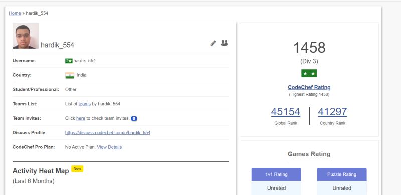 Hardik Mehta on LinkedIn: Glad to become 2 ⭐ at codechef .Eager to ... Hardik Mehta on LinkedIn: Glad to become 2 ⭐ at codechef .Eager to ...
