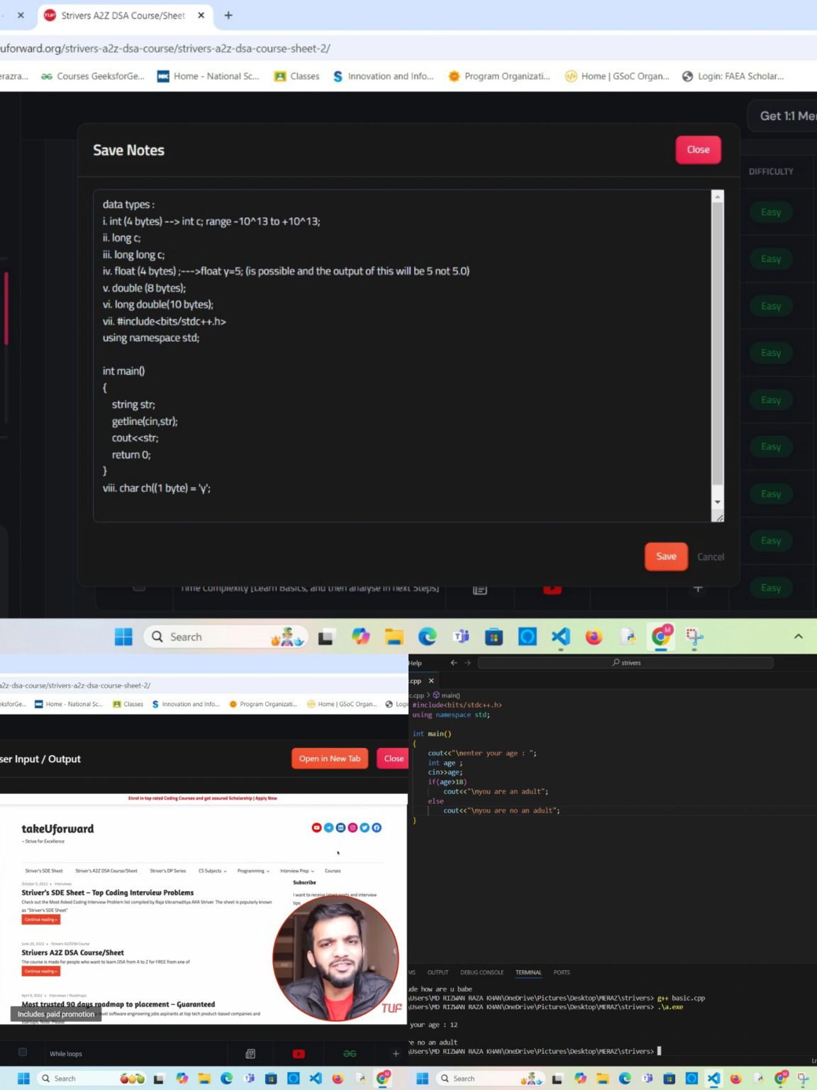 Md Meraz Raza Khan on LinkedIn: #strivers #cplusplus #programmingbasics ... Md Meraz Raza Khan on LinkedIn: #strivers #cplusplus #programmingbasics ...