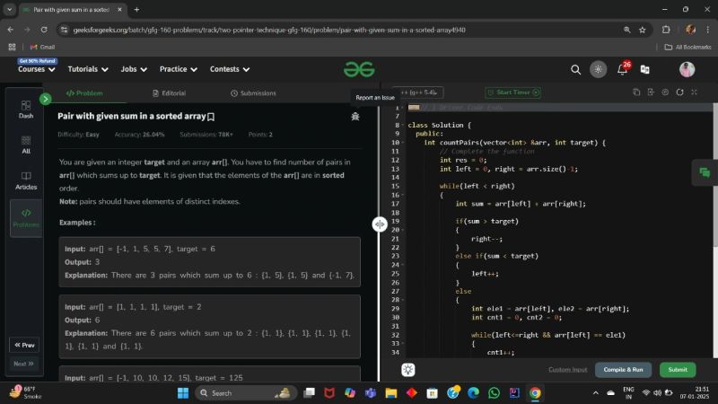 #gfg160 #codingchallenge #dsa #twopointertechnique #problemsolving ... #gfg160 #codingchallenge #dsa #twopointertechnique #problemsolving ...