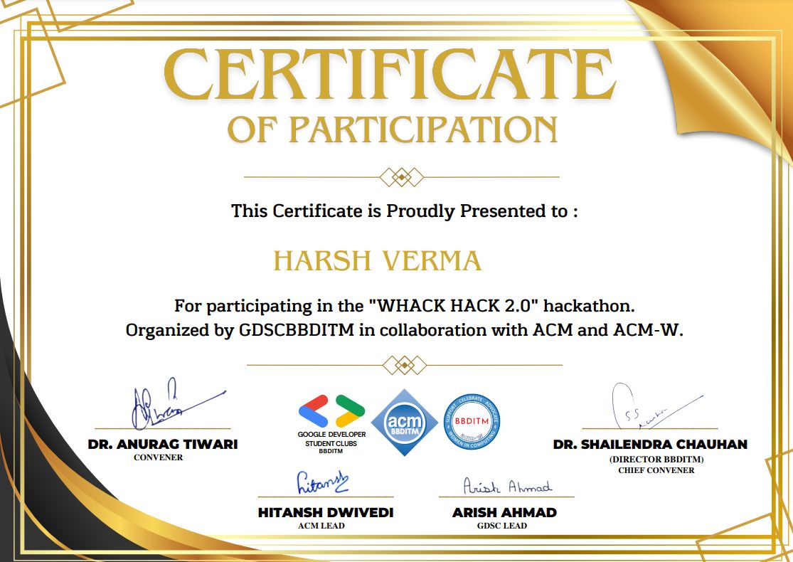 Harsh Verma on LinkedIn: Participating in Whathack 2.0 was an ... Harsh Verma on LinkedIn: Participating in Whathack 2.0 was an ...