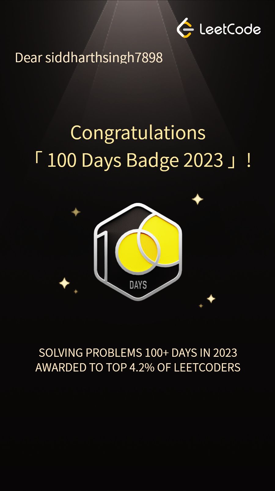 Siddharth Singh Chouhan on LinkedIn: #leetcode #leetcodebadges Siddharth Singh Chouhan on LinkedIn: #leetcode #leetcodebadges