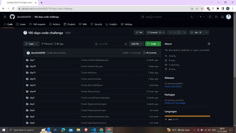 Devashish Patil on LinkedIn: #100daysofcode #codenewbie #java #dsa # ... Devashish Patil on LinkedIn: #100daysofcode #codenewbie #java #dsa # ...