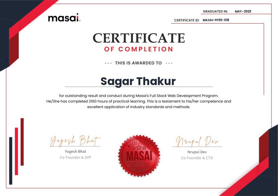 Sagar Singh Thakur on LinkedIn: I have completed full stack web ... Sagar Singh Thakur on LinkedIn: I have completed full stack web ...