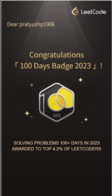 Pratyush Pandey on LinkedIn: #codingjourney #leetcode #leetcodebadges # ... Pratyush Pandey on LinkedIn: #codingjourney #leetcode #leetcodebadges # ...