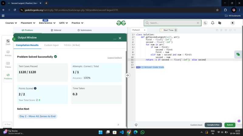 #geeksforgeeks #python #dsa #problemsolving #codingpractice #techskills ... #geeksforgeeks #python #dsa #problemsolving #codingpractice #techskills ...