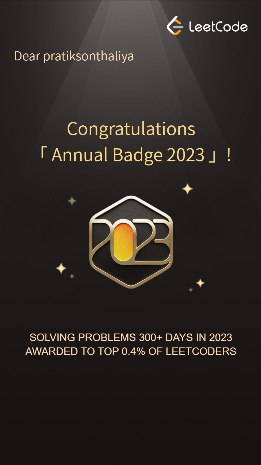 Pratik Sonthaliya on LinkedIn: #firstpost #leetcode #techachievement # ... Pratik Sonthaliya on LinkedIn: #firstpost #leetcode #techachievement # ...
