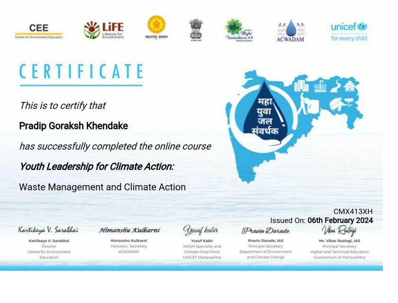 Pradip Khendake on LinkedIn: Youth Leadership For Climate Action Pradip Khendake on LinkedIn: Youth Leadership For Climate Action