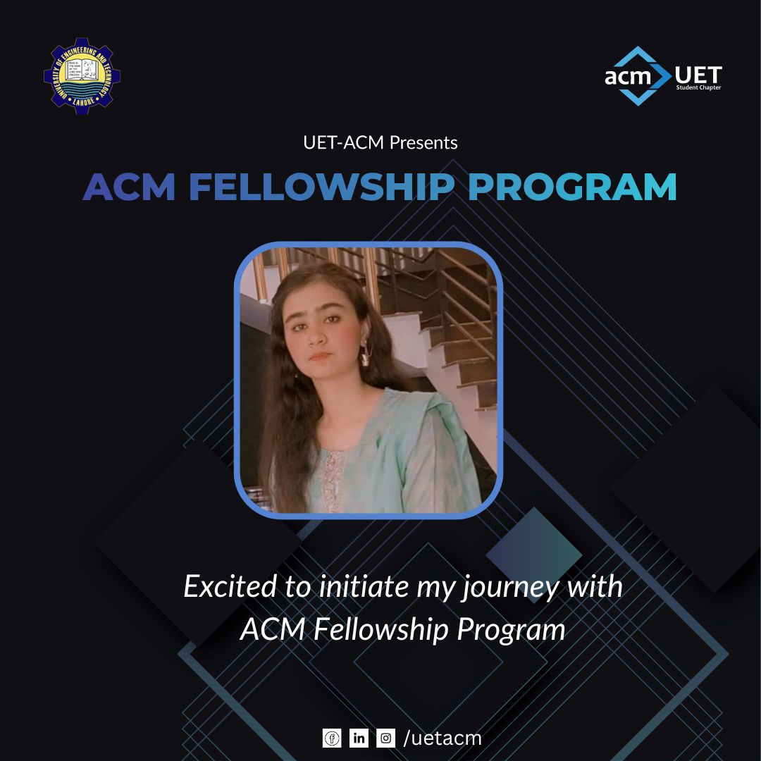Laiba Arif on LinkedIn: #acm #fellowshipprogram #opportunityknocks # ... Laiba Arif on LinkedIn: #acm #fellowshipprogram #opportunityknocks # ...