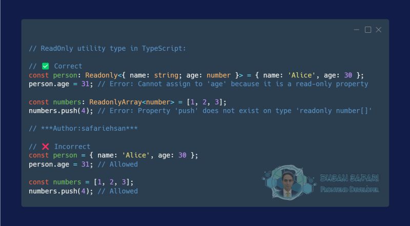 Ehsan Safari on LinkedIn: #typescript #utility_type #readonly Ehsan Safari on LinkedIn: #typescript #utility_type #readonly