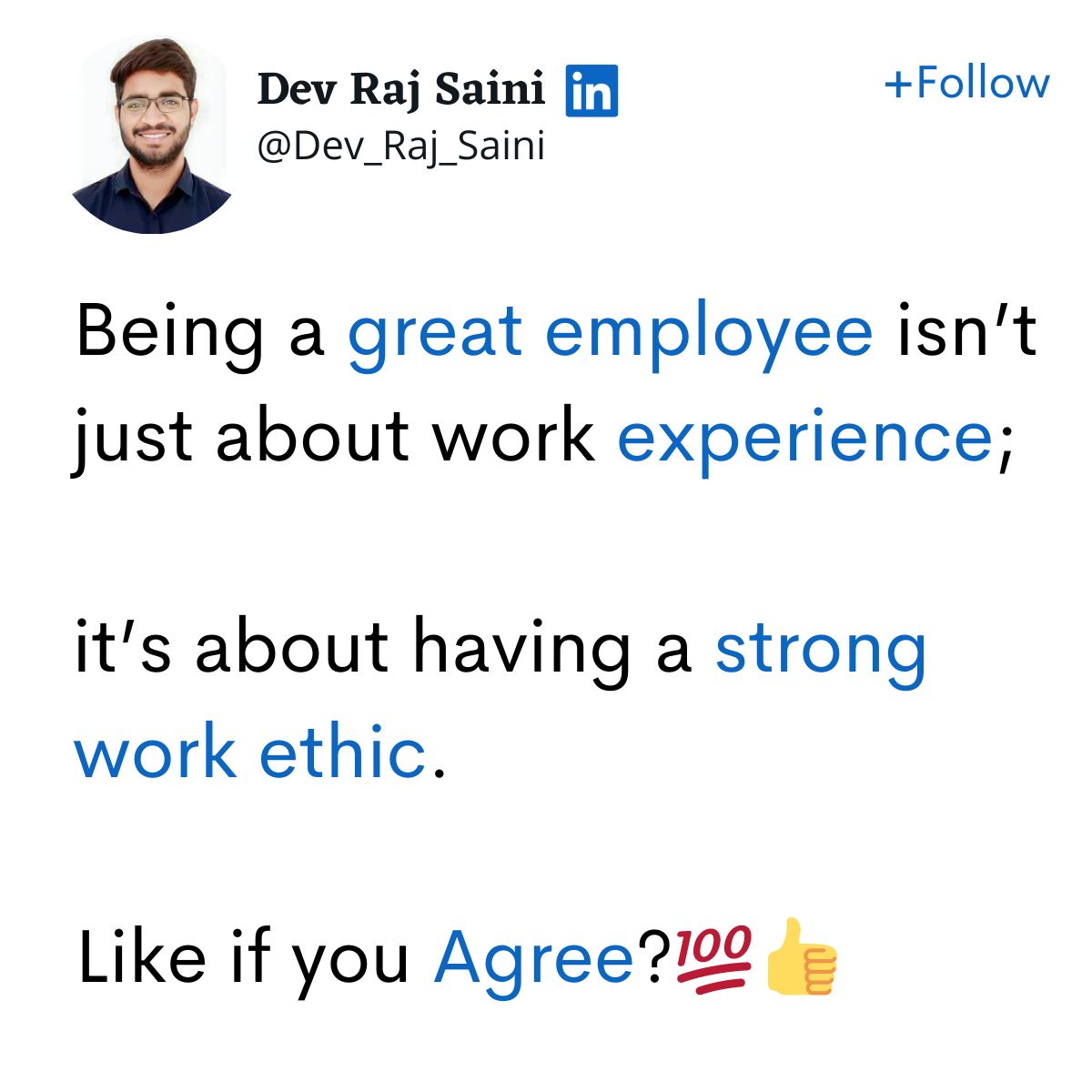 Dev Raj Saini on LinkedIn: #work #experience #employee #workplace # ... Dev Raj Saini on LinkedIn: #work #experience #employee #workplace # ...
