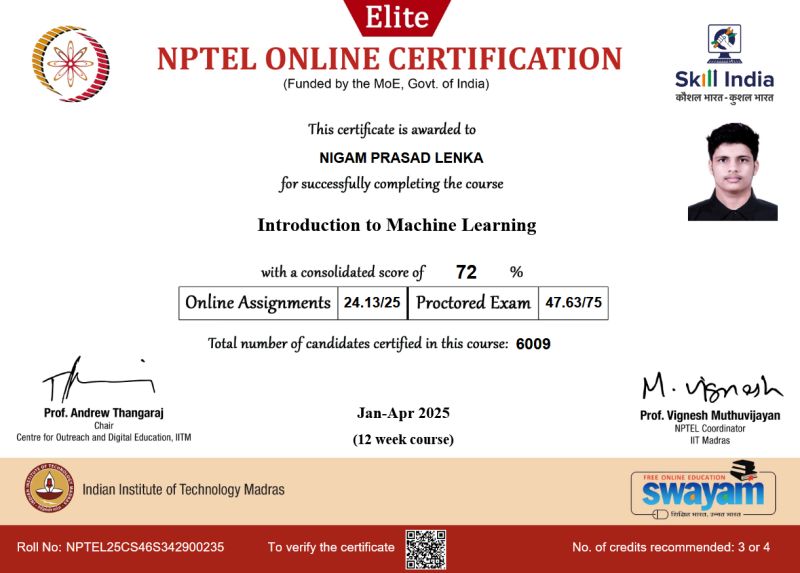 #iitmadras #nptel #machinelearning #lifelonglearning #ai #datascience ... #iitmadras #nptel #machinelearning #lifelonglearning #ai #datascience ...