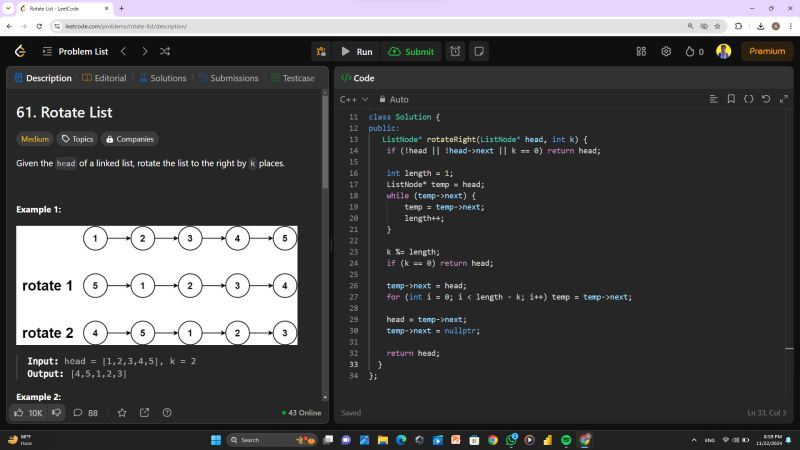 Ashish Kirar on LinkedIn: #day #dsa #c #dsa #c #linkedlists #leetcode # ... Ashish Kirar on LinkedIn: #day #dsa #c #dsa #c #linkedlists #leetcode # ...