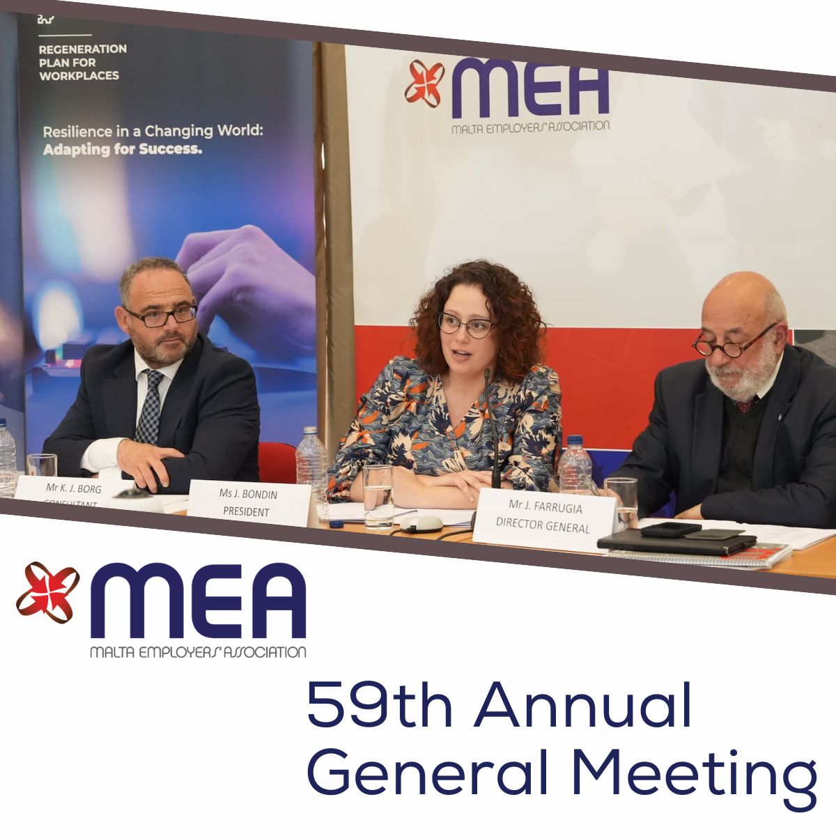 Ms Joanne Bondin addressed members during the MEA’s 59th AGM which took ... Ms Joanne Bondin addressed members during the MEA’s 59th AGM which took ...