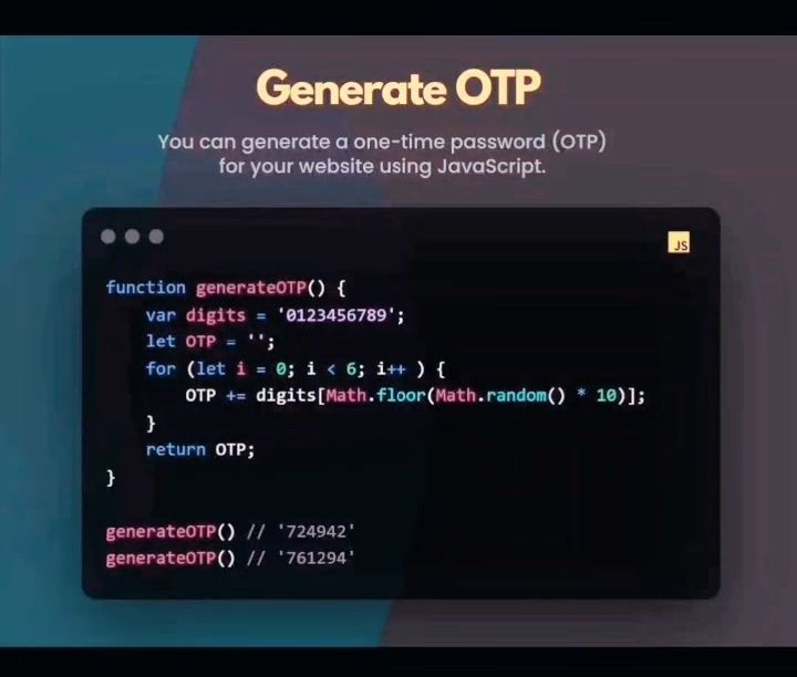 Pavan Patil on LinkedIn: #javascript #generateotp #frontend # ... Pavan Patil on LinkedIn: #javascript #generateotp #frontend # ...